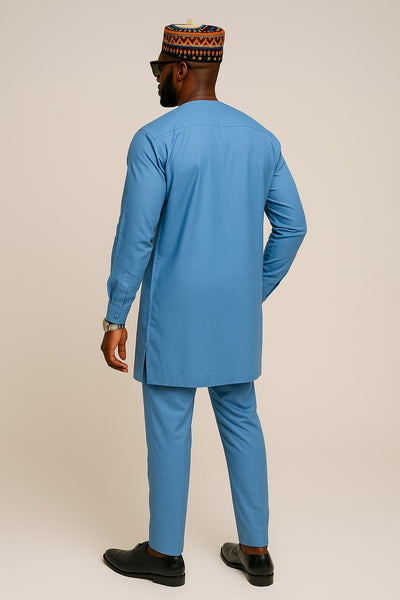 Sky-Blue Senator Style with Back and Side Detailing – FloFlourish
